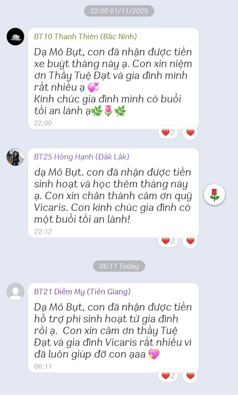 Quỹ Vicaris gieo hạt hiểu thương tháng 10.2025 | Vicaris.com.vn - Gieo ...