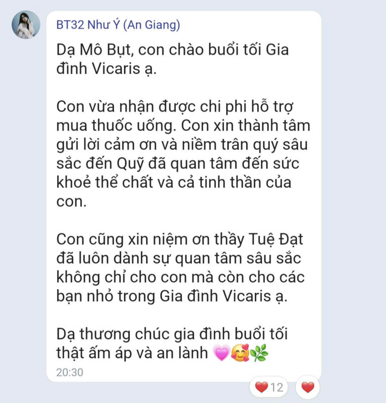 Quỹ Vicaris gieo hạt hiểu thương tháng 12.2025 | Vicaris.com.vn - Gieo ...